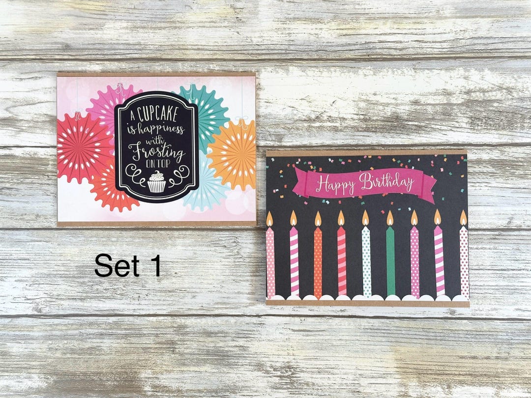 Birthday Note Cards, Birthday Card Set, Birthday Cards for Him ...