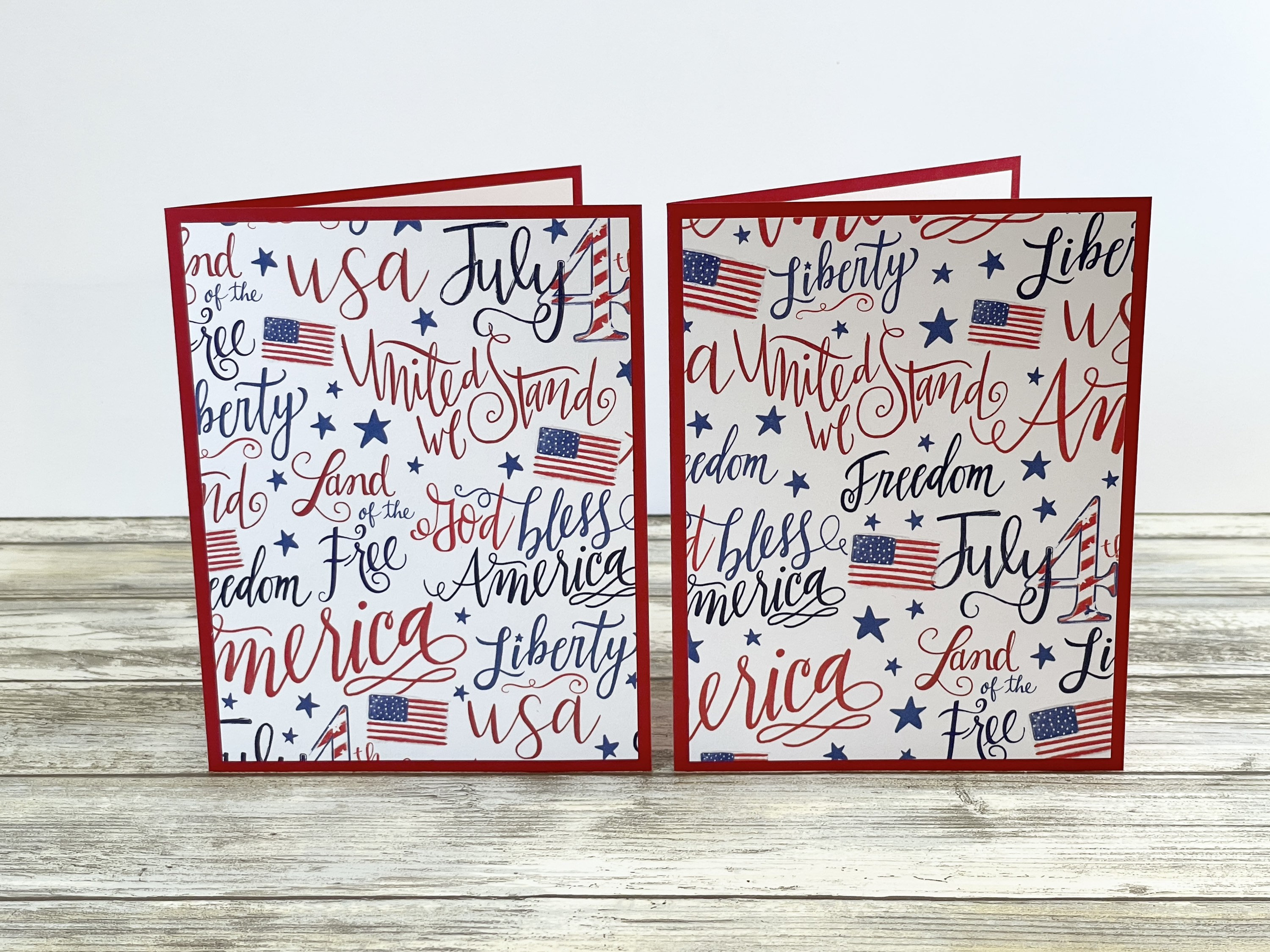 4th of July Cards Fourth of July Cards Patriotic Cards Flag - Etsy