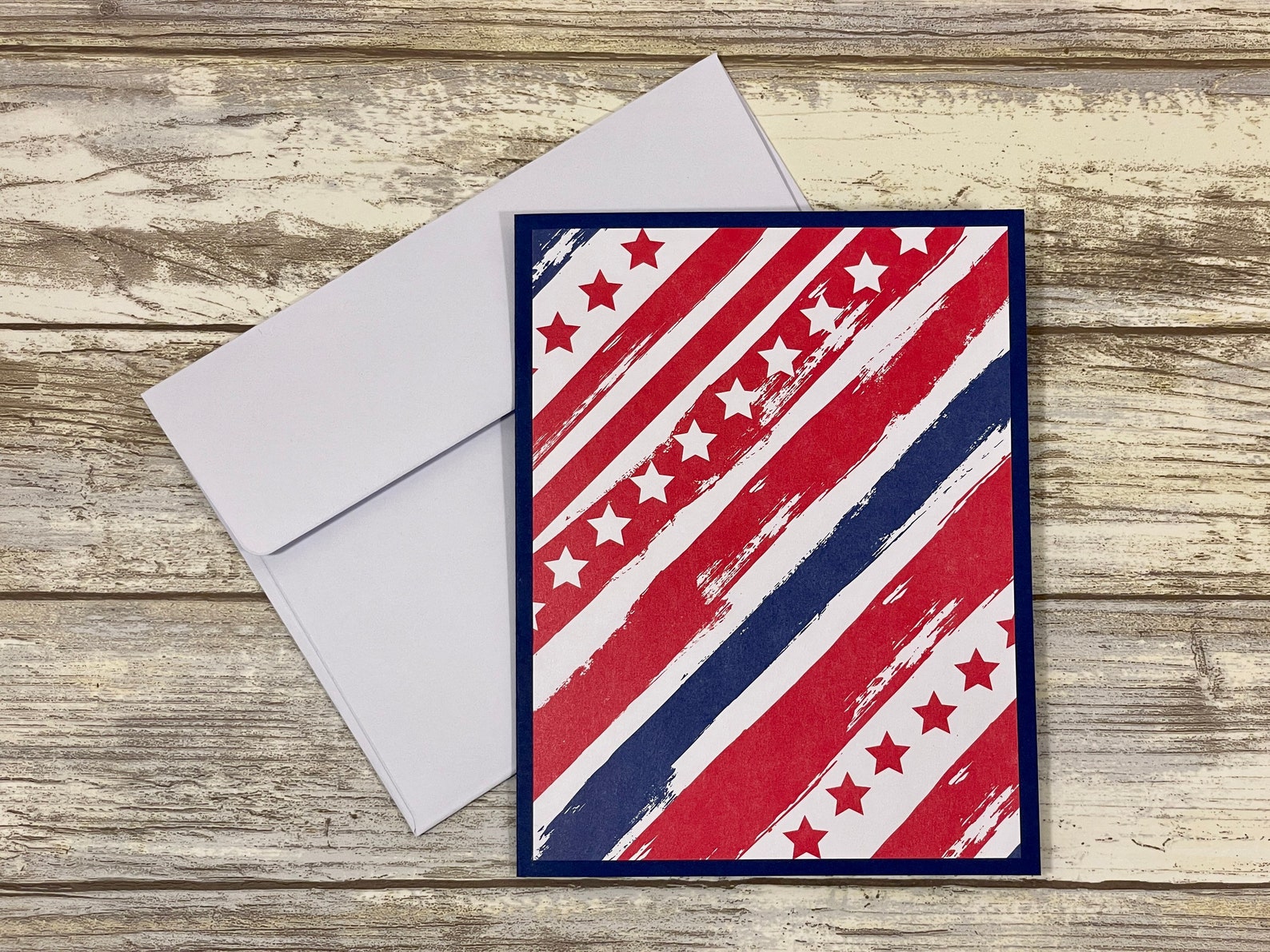 Handmade 4th of July Note Cards: Patriotic Flag Designs - Etsy