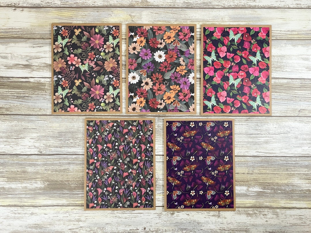 Floral Note Cards, Flower Note Cards, Floral Cards, Cottagecore Cards ...