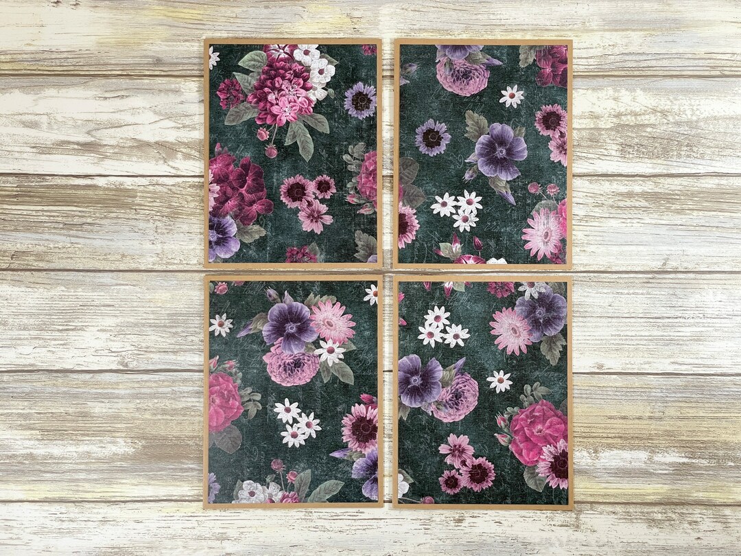 Floral Note Cards, Flower Note Cards, Sympathy Card Set, Note Cards ...