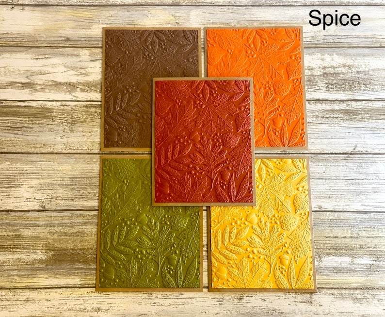 Embossed Fall Note Card Set: Autumn Leaves, Thanksgiving Cards - Etsy
