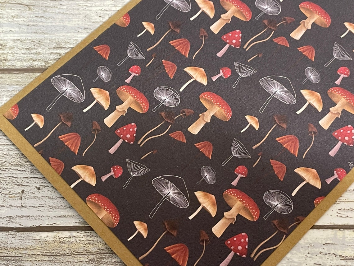 Mushroom Cards Note Card Set With Envelopes Nature Note | Etsy