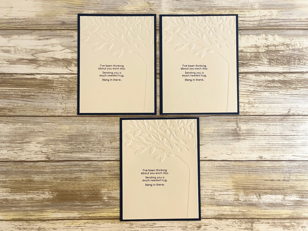 Embossed Tree Sympathy Card Set: Handmade Bereavement Cards - Etsy