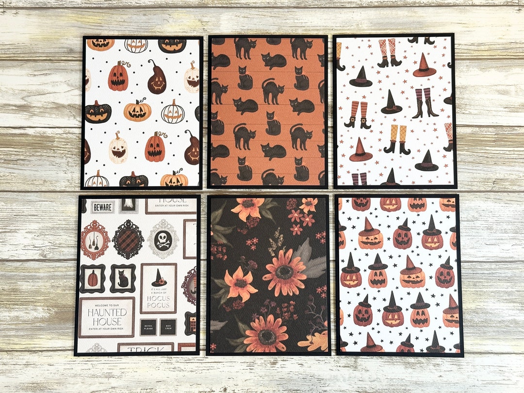 Halloween Greeting Cards, Halloween Note Cards, Fall Greeting Cards ...
