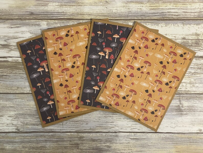 Mushroom Cards Note Card Set With Envelopes Nature Note | Etsy