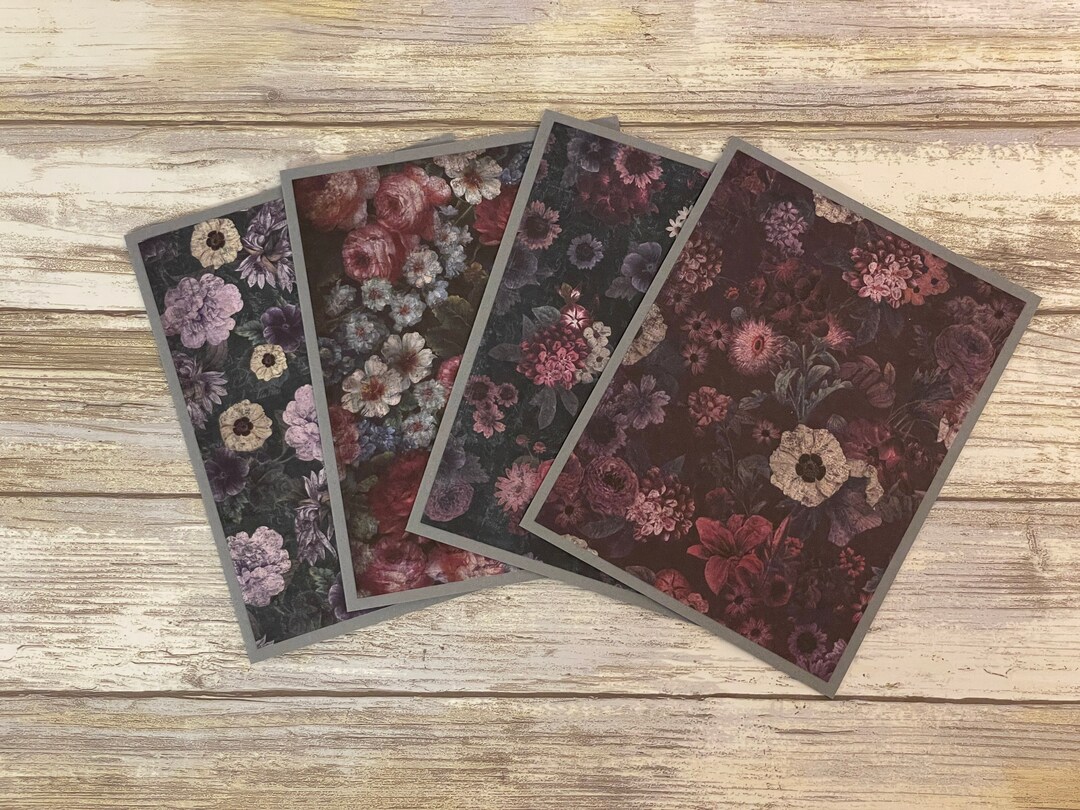 Floral Note Cards, Flower Note Cards, Floral Cards, Sympathy Card Set ...