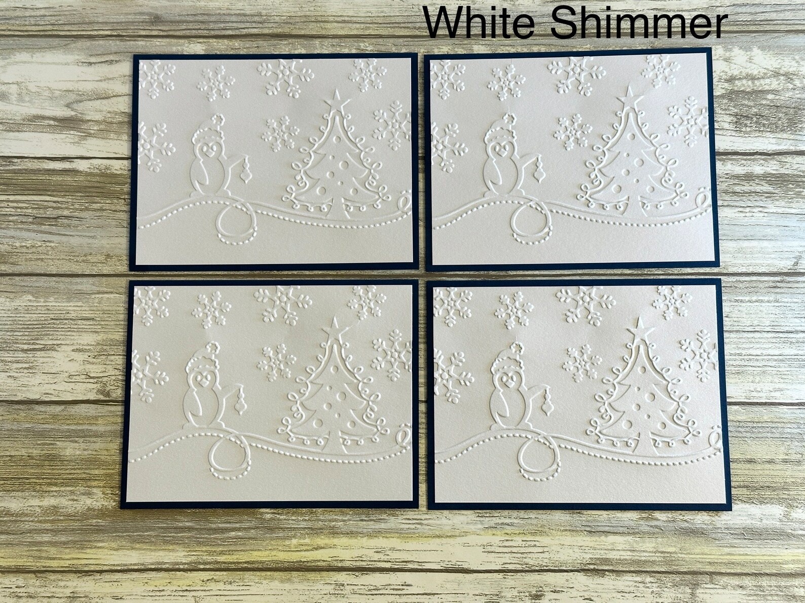 Embossed Christmas Cards, Christmas Note Cards, Winter Cards, Embossed ...