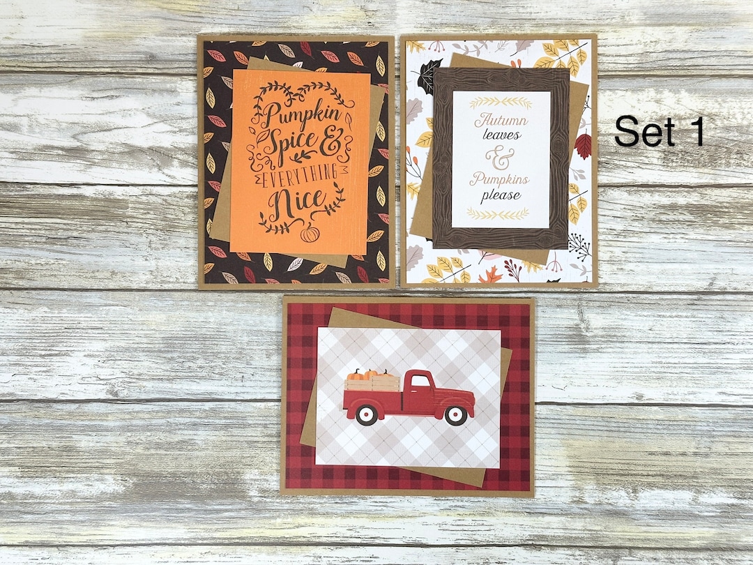 Fall Note Cards Autumn Greeting Cards Fall Greeting Cards - Etsy