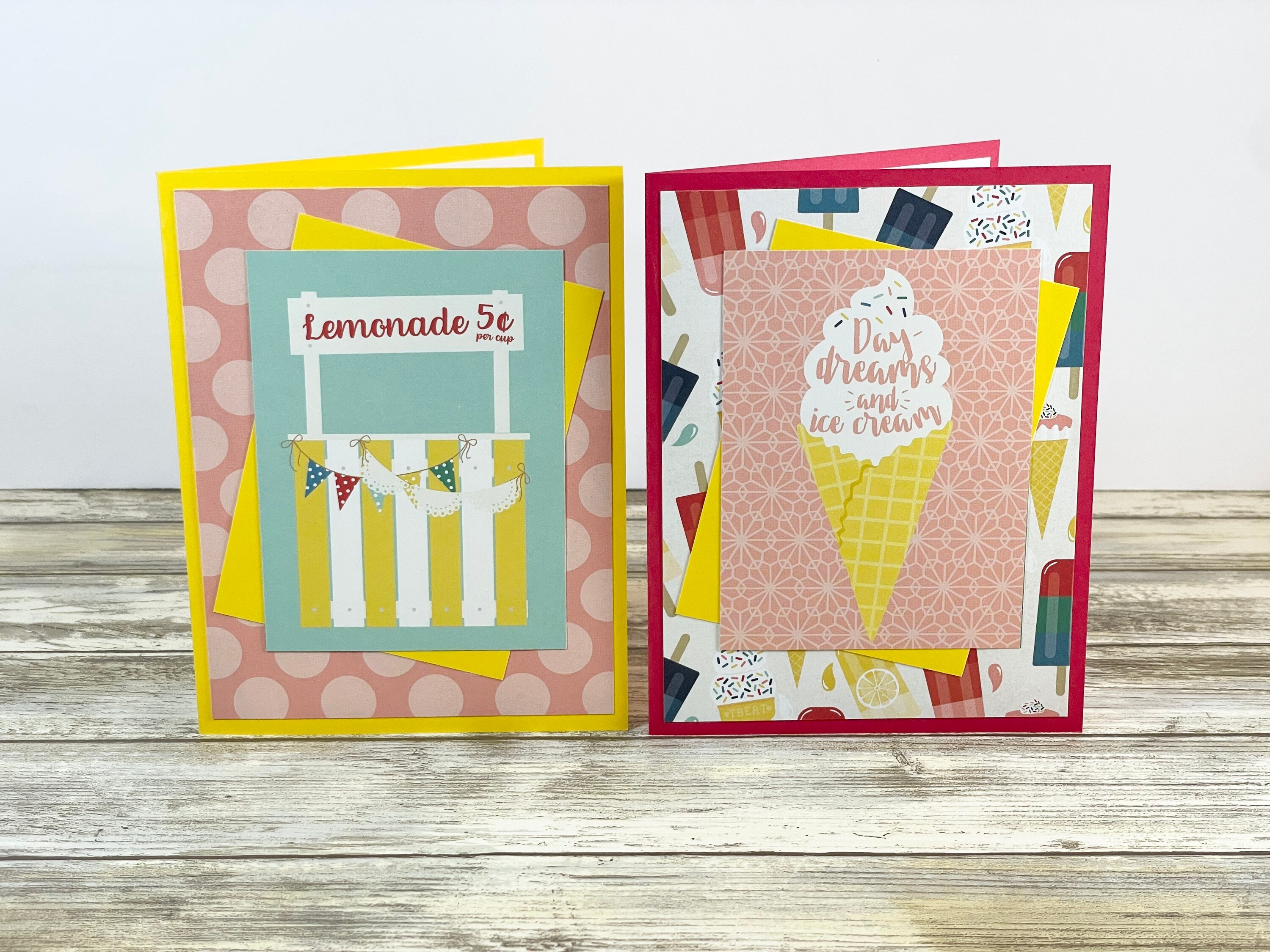 Summer Cards, Summer Note Cards, Ice Cream Card, Pun Card, Lemonade ...