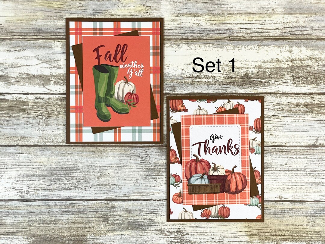 Fall Note Cards, Autumn Greeting Cards, Fall Greeting Cards ...