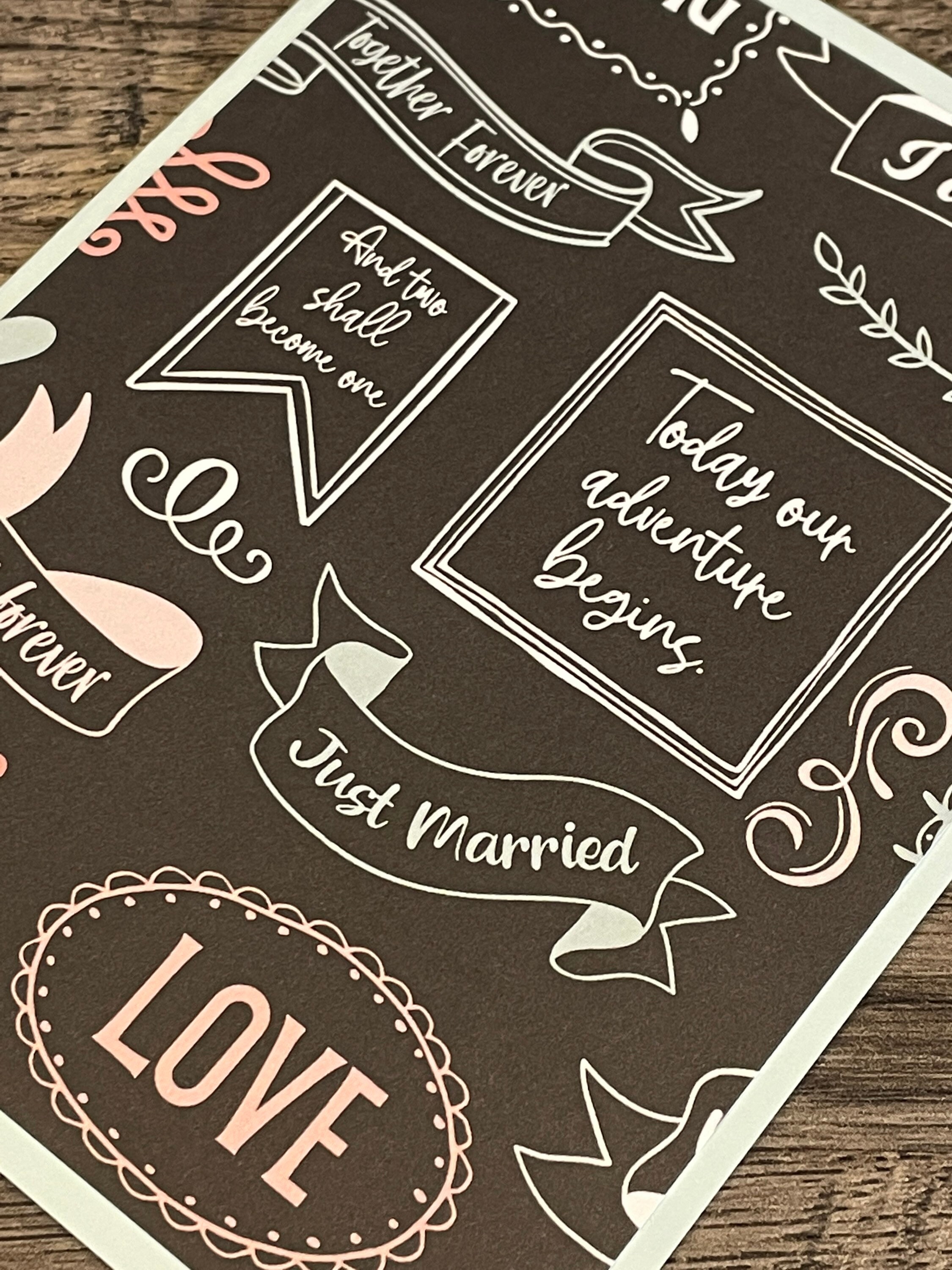 Wedding Card Set Wedding Note Cards Mr and Mrs Card Happily | Etsy