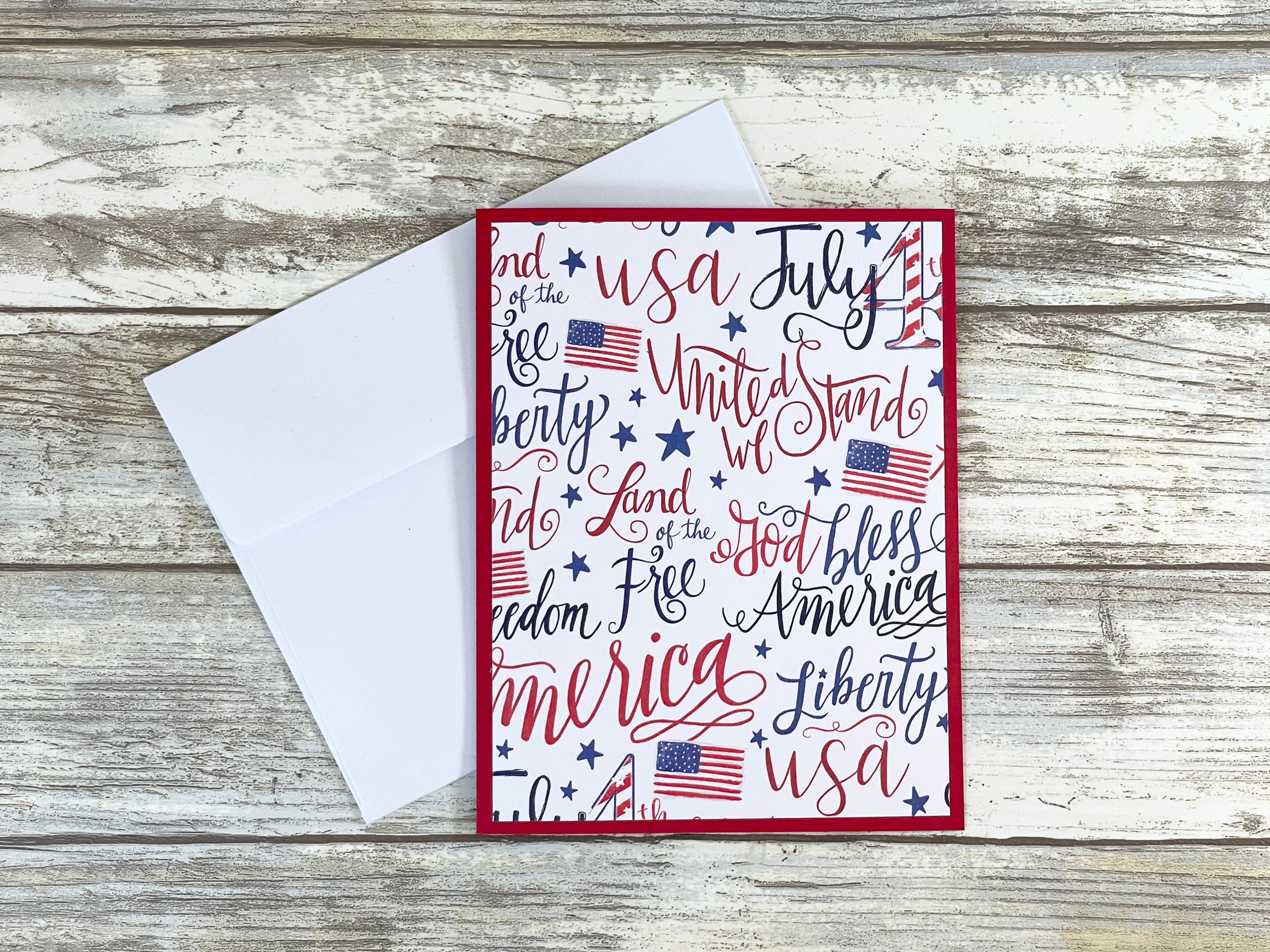 4th of July Cards Fourth of July Cards Patriotic Cards Flag - Etsy