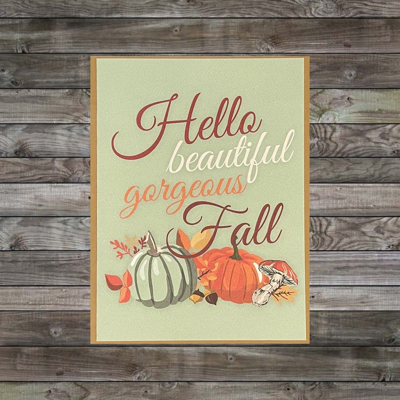 Handmade Fall Note Cards: Autumn & Thanksgiving Greetings - Etsy