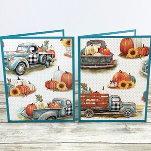 Fall Note Cards, Fall Cards, Fall Stationery, Autumn Cards, Truck Cards ...