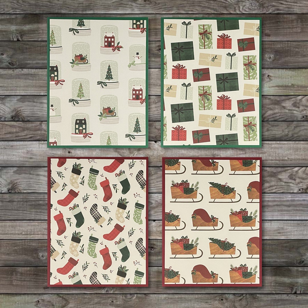 Christmas Greeting Cards, Christmas Cards Set, Christmas Note Cards ...