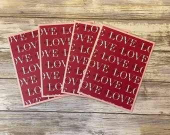 Hearts Valentine's Day Card Printable Cards Modern - Etsy