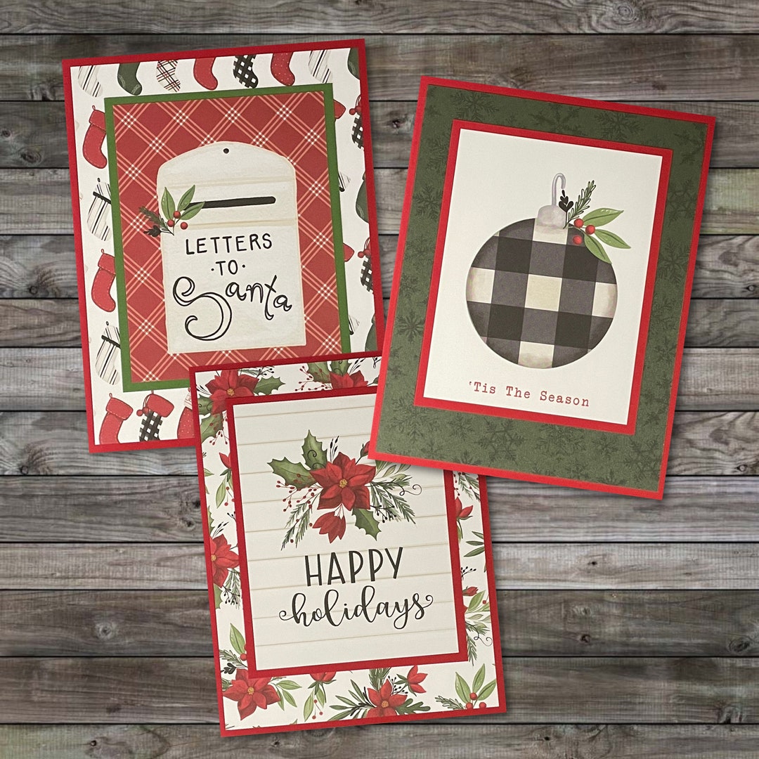 Christmas Greeting Cards Christmas Cards Set Christmas Note - Etsy