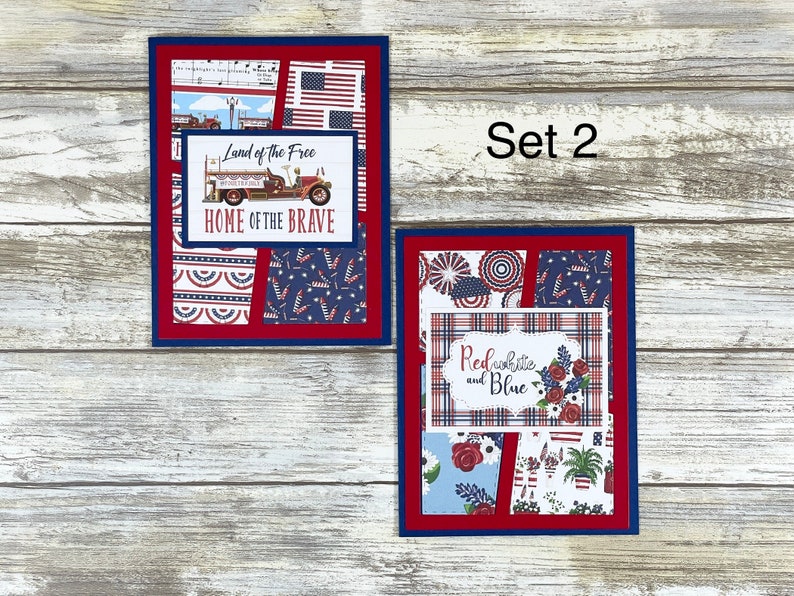 Patriotic Cards 4th of July Cards Fourth of July Cards - Etsy
