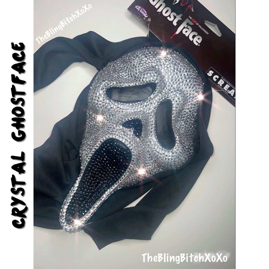 Bling Crystal Rhinestone ORIGINAL Scream Ghostface Mask With Hood ...