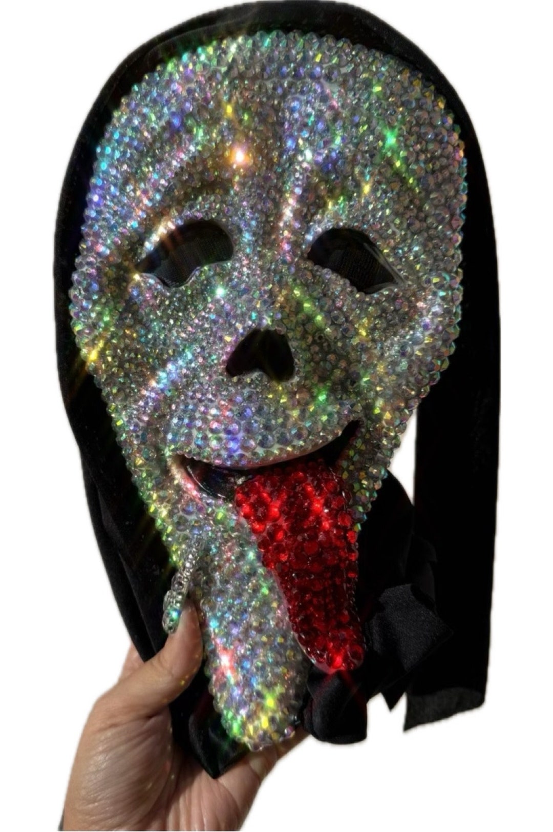 Bling Crystal Rhinestone ORIGINAL Scream Ghostface Mask With Hood ...