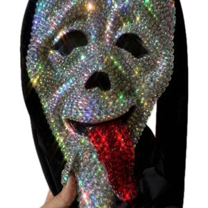 Bling Crystal Rhinestone ORIGINAL Scream Ghostface Mask With Hood ...