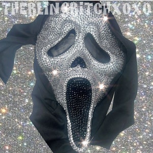 Ghostface Bling Crystal Rhinestone Scream Mask - Etsy