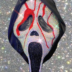 Ghostface Bling Crystal Rhinestone Scream Mask - Etsy