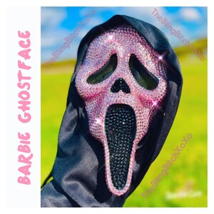 Ghostface Bling Crystal Rhinestone Scream Mask Pink - Etsy