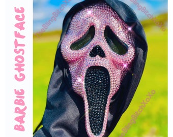 Ghostface Bling Crystal Rhinestone Scream Mask Hot Pink - Etsy