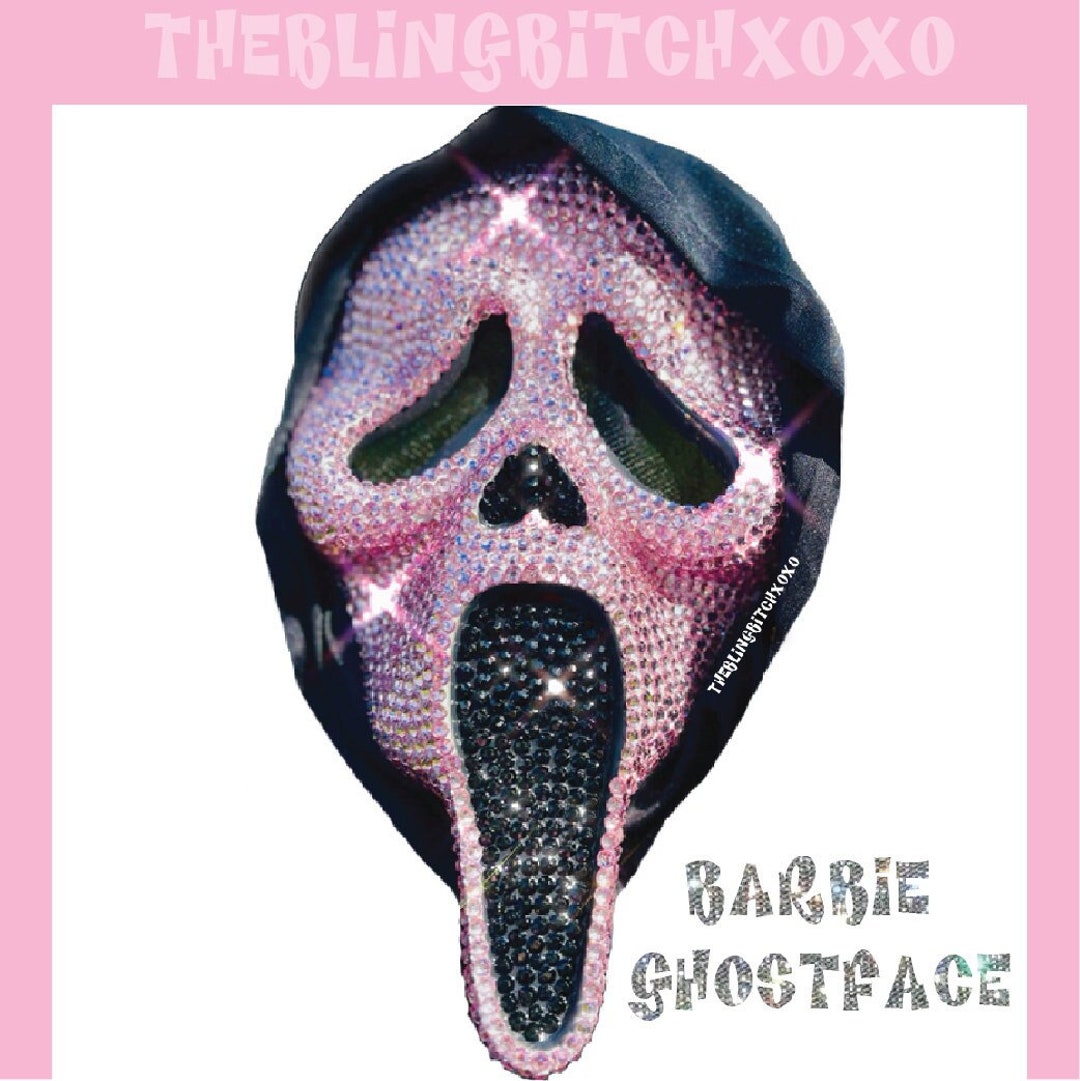 Ghostface Bling Crystal Rhinestone Scream Mask Pink - Etsy