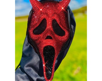 Ghostface Scream Iridescent Bling Rhinestone Crystal Fun World - Etsy