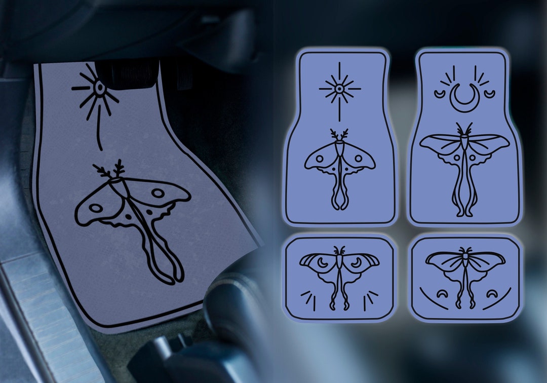 Purple Cottagecore Moth Car Decor, Moth Car Mats, Boho Car Accessories ...