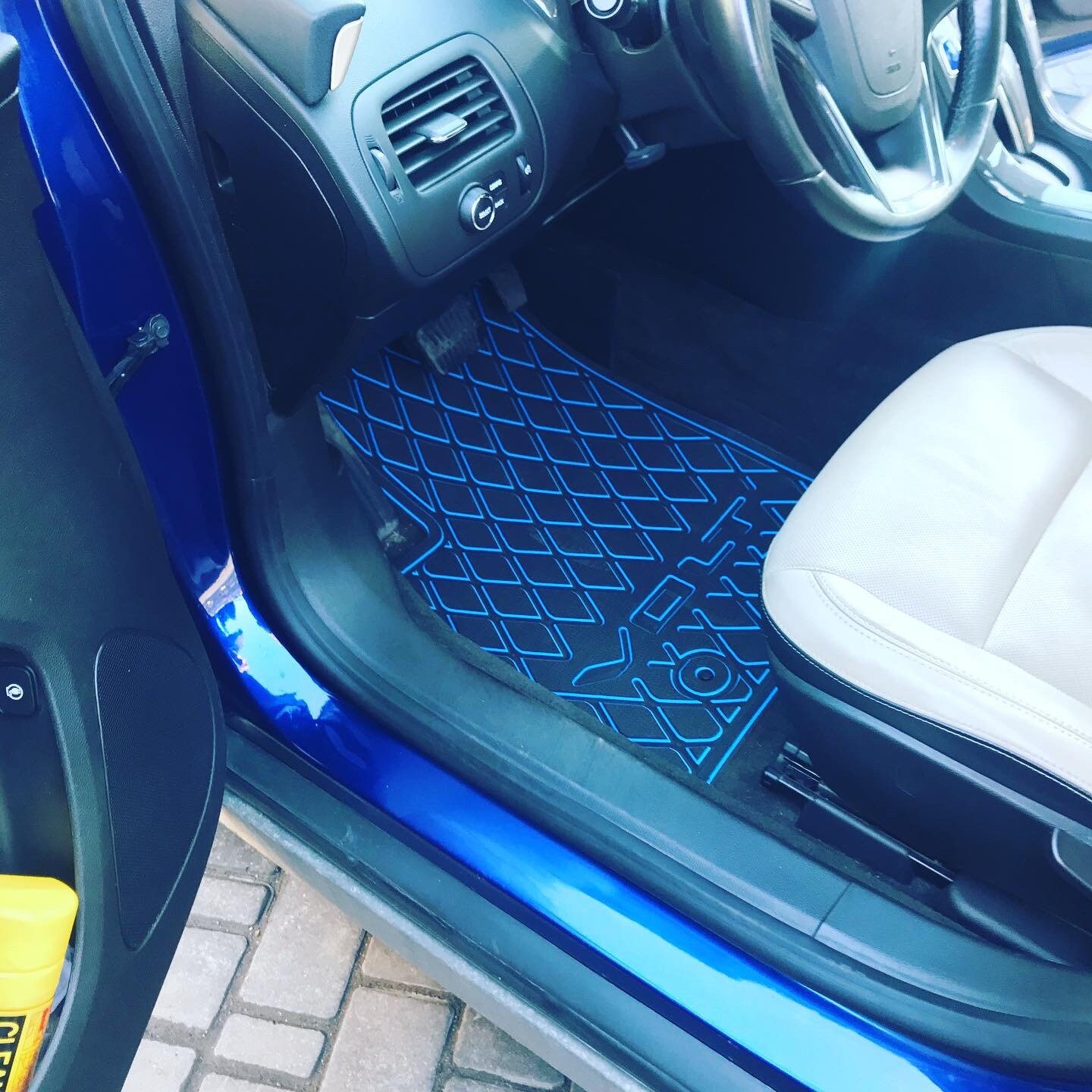 Navy Indigo Blue Rubber Floor Mats for Car, Custom Car Floor Mats Set ...