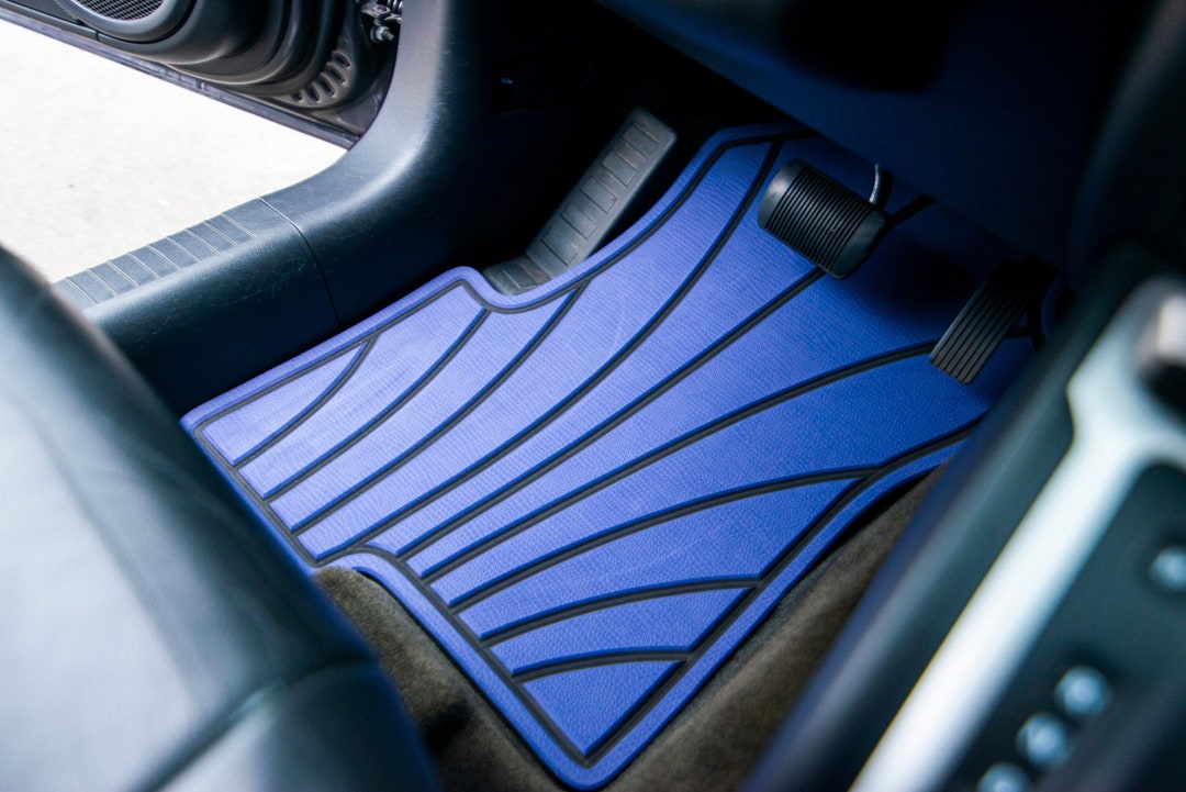 Indigi Blue Car Mat, Set of 4, Custom Print Car Floor Mats, Unique Car ...