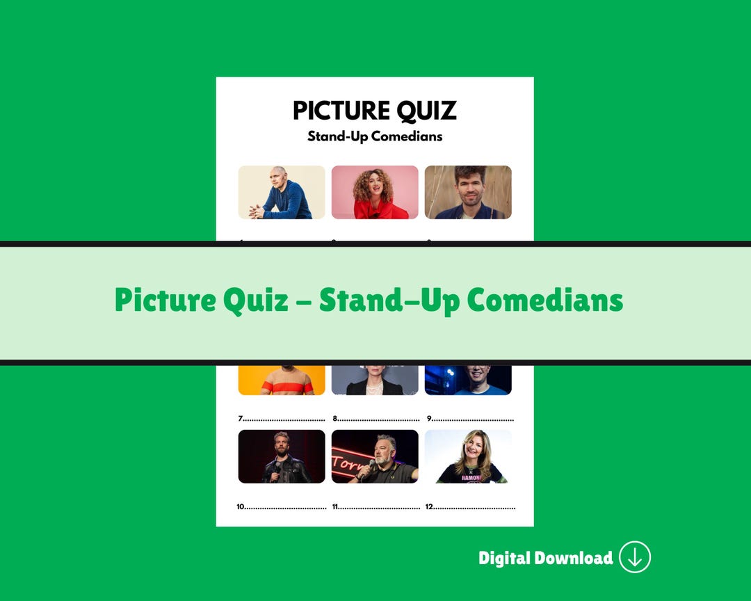 Printable Picture Quiz Stand-up Comedians | Test Your Comedian ...