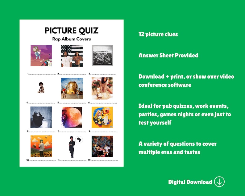 Printable Picture Quiz Rap Album Covers | Test Your Hip Hop Knowledge ...