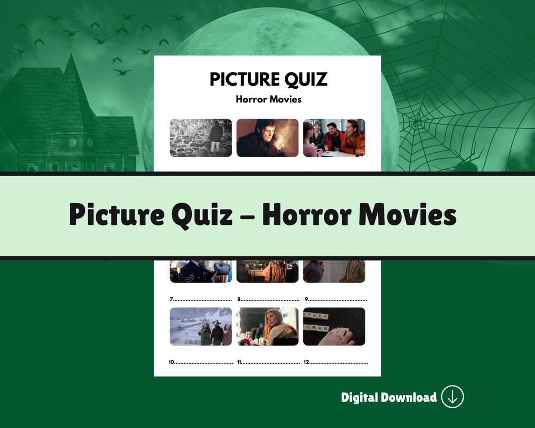 Horror Movies Printable Picture Quiz | Test Your Scary Film Knowledge ...