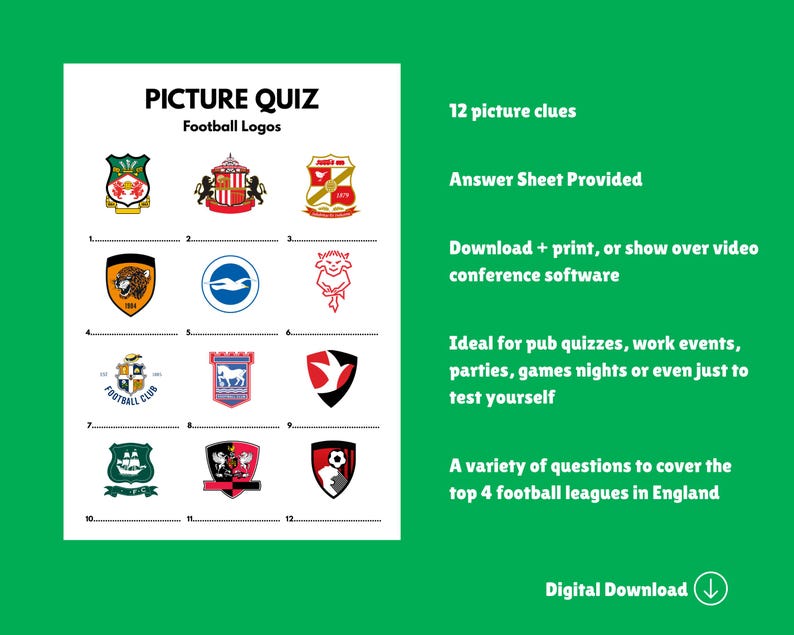 Printable Picture Quiz Football Logos | Test Your Sports Knowledge ...
