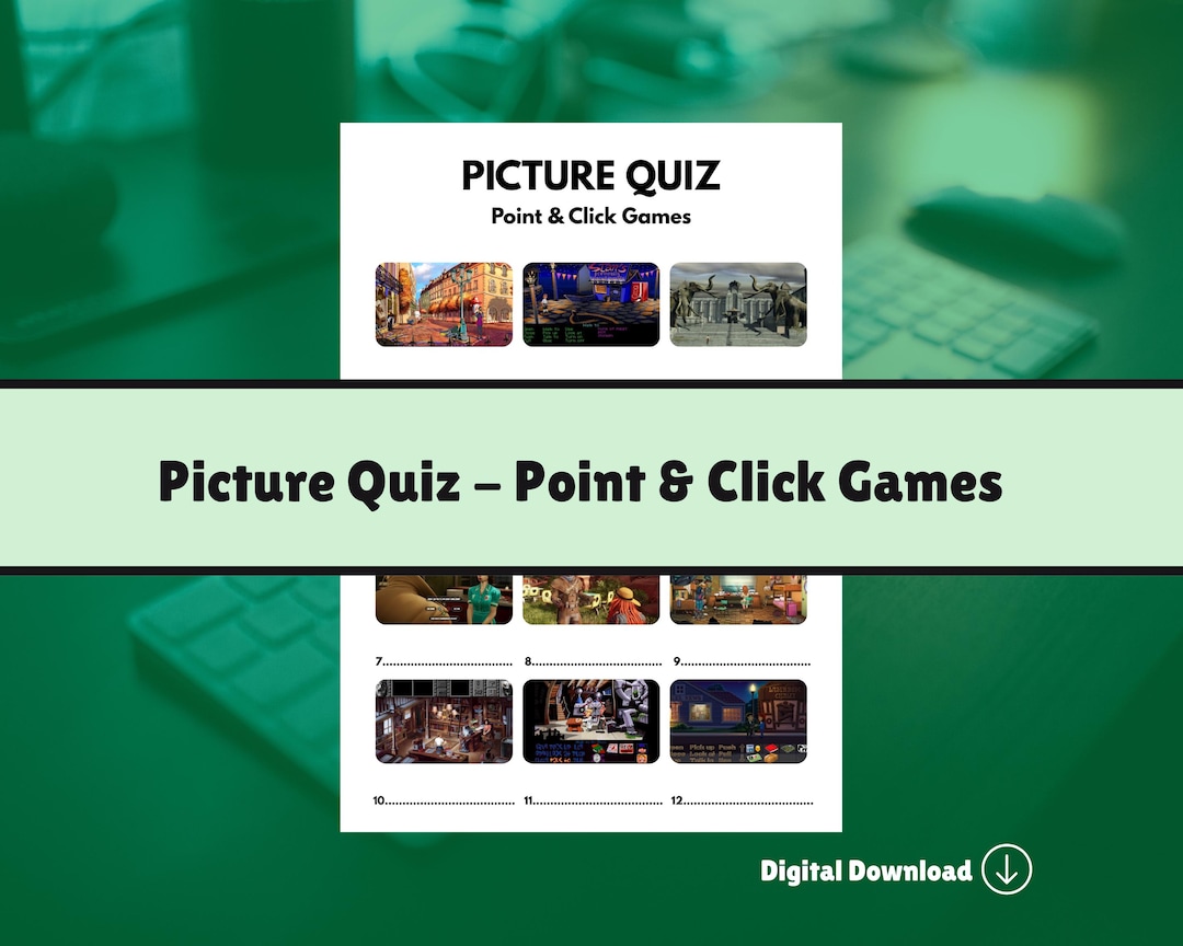Point & Click Games Picture Quiz: Printable Computer Trivia Game ...