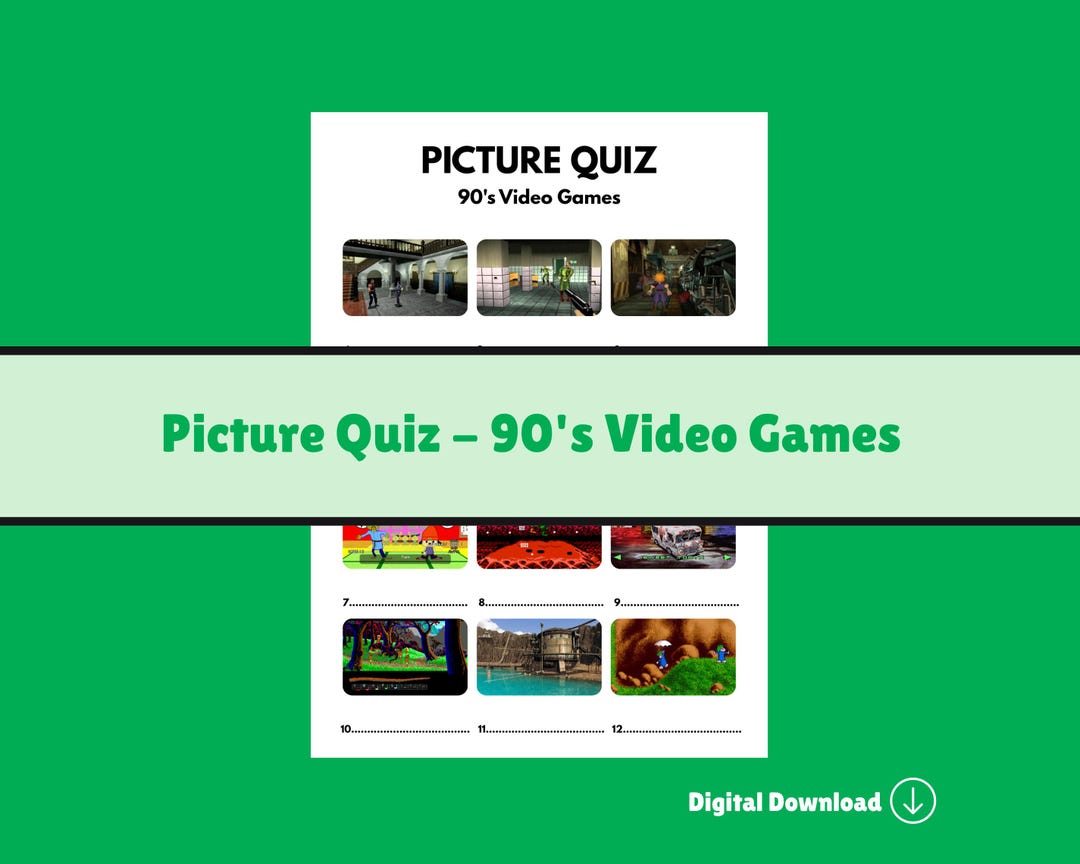 Printable Picture Quiz 90's Video Games | Test Your Gaming Knowledge ...