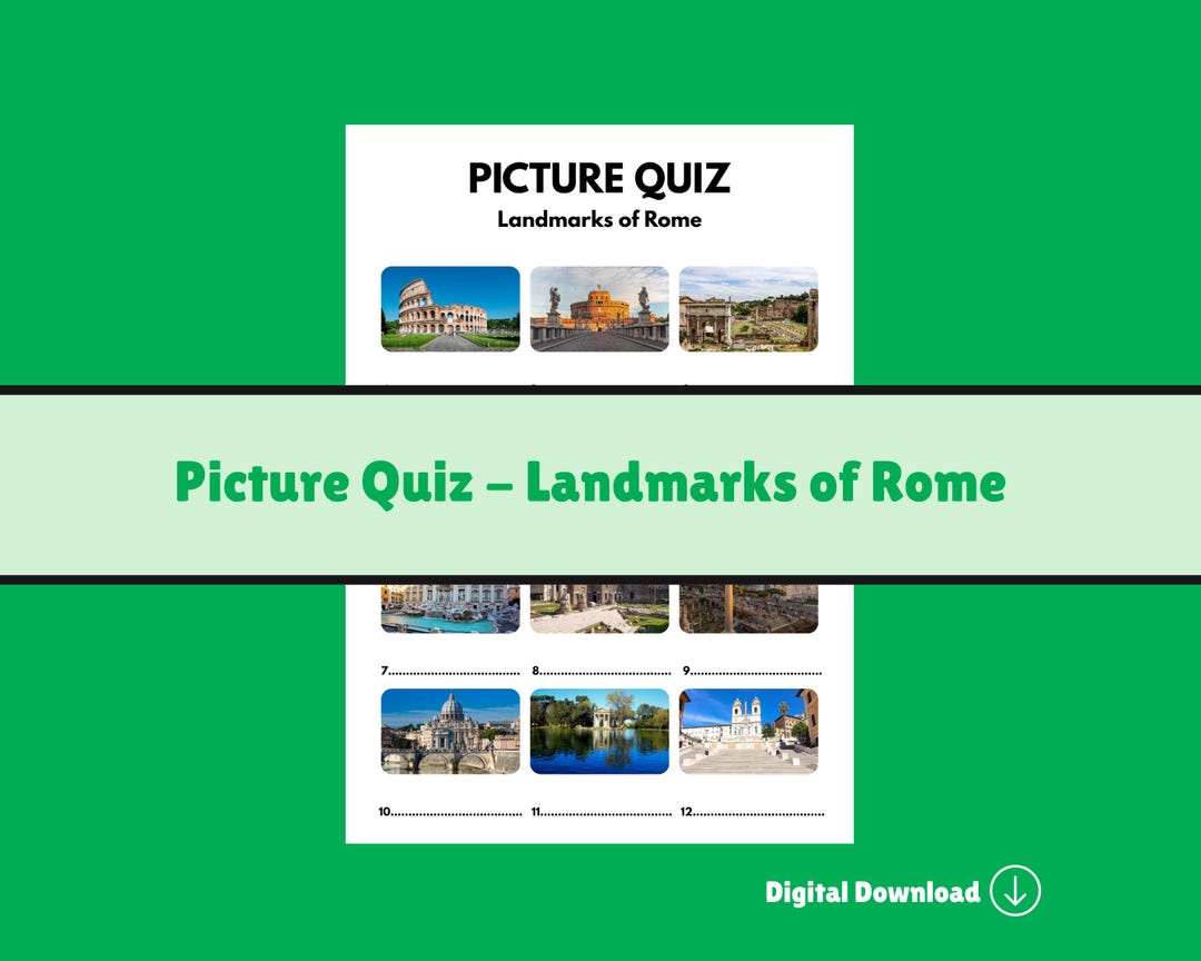 Printable Picture Quiz Landmarks of Rome | Test Your Geography ...