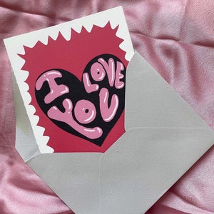 I LOVE YOU Valentine's Day Card - Etsy