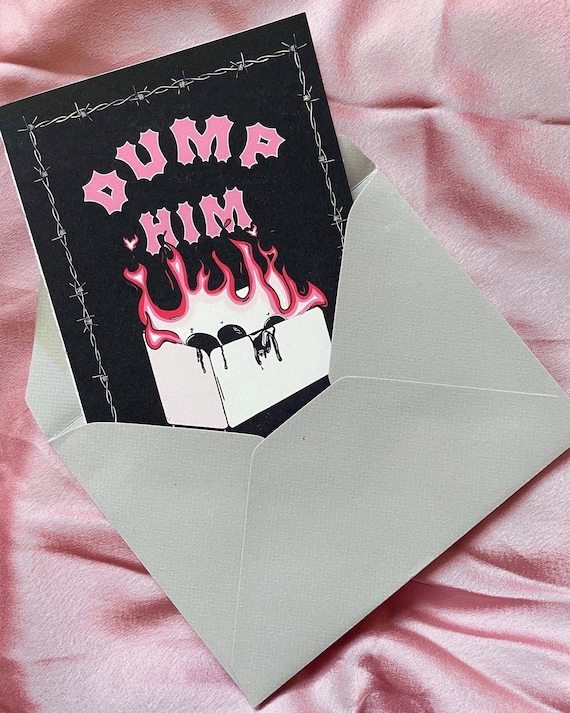 Dump Him / Dumped Him Valentine's Day Card | Etsy