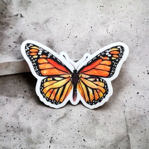 Monarch Madness Sticker, Watercolor Monarch Sticker, Insect Vinyl ...