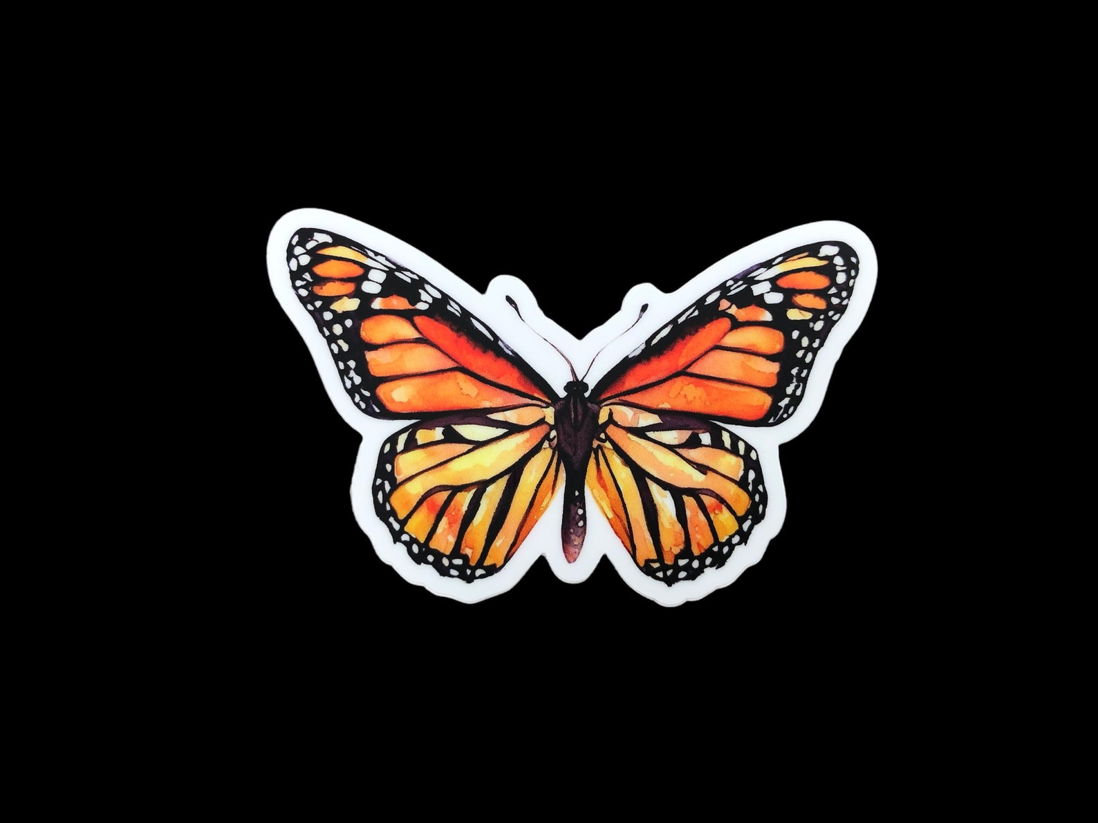 Monarch Madness Sticker, Watercolor Monarch Sticker, Insect Vinyl ...