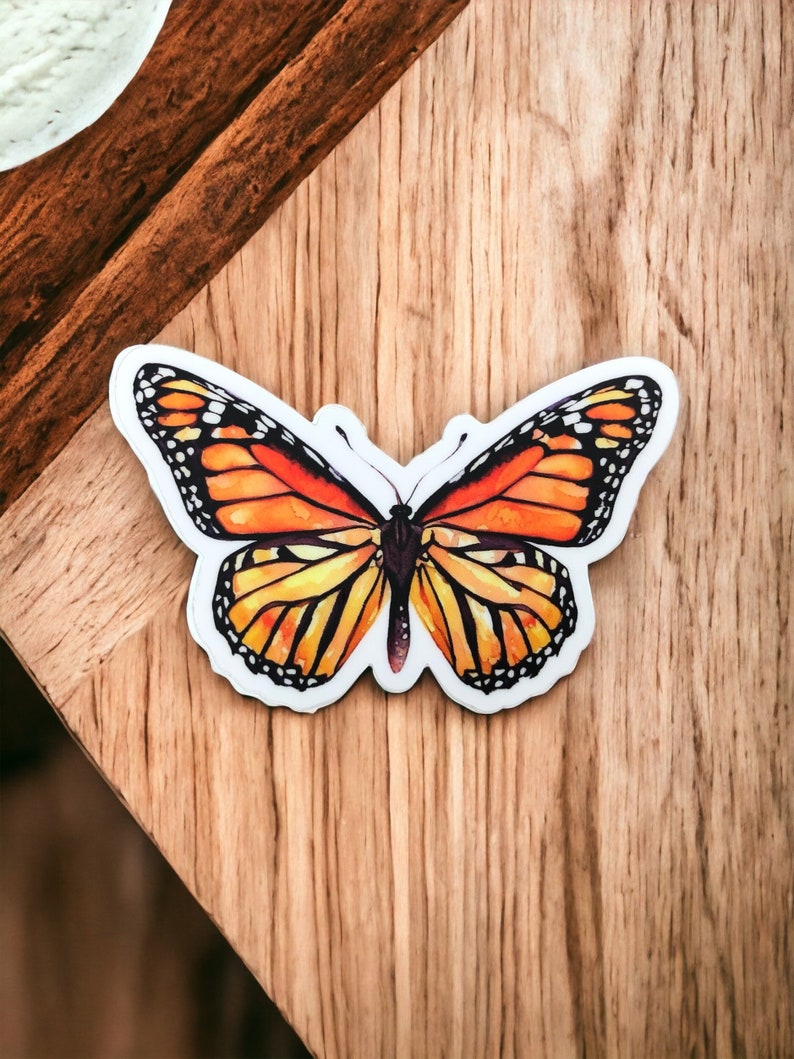 Monarch Madness Sticker, Watercolor Monarch Sticker, Insect Vinyl ...