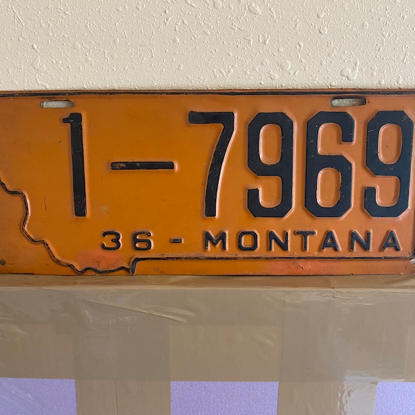 Vintage Montana License Plate - Etsy