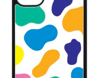 Rainbow Cow Print | Etsy