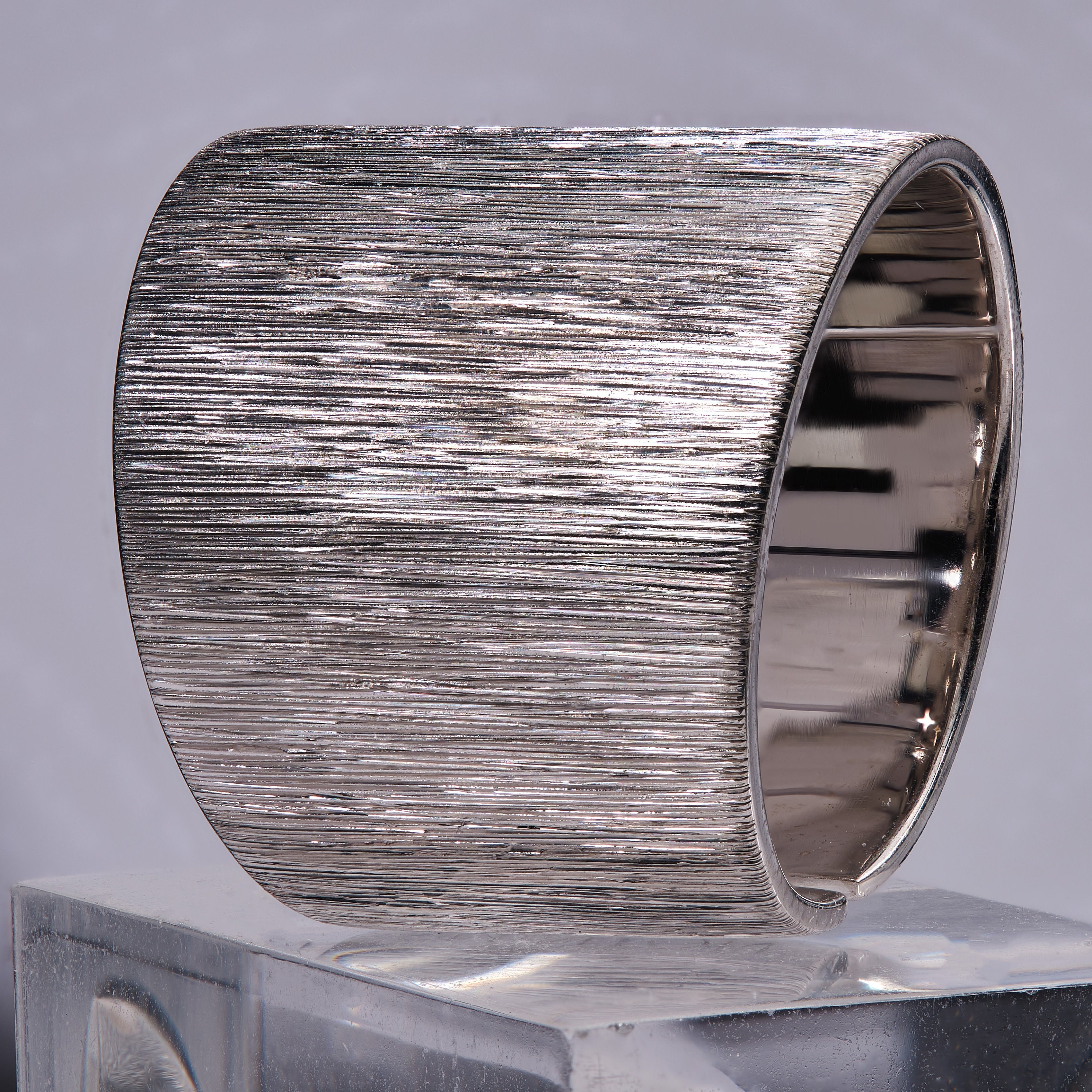 Shiny Florentine finish ring. incredible lustre of hand micro | Etsy